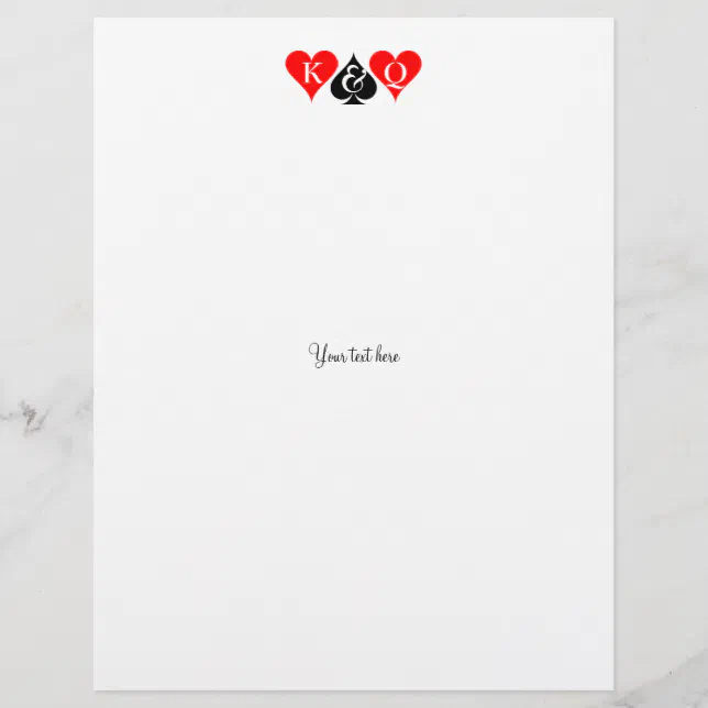 Las Vegas wedding theme letterhead stationery | Zazzle