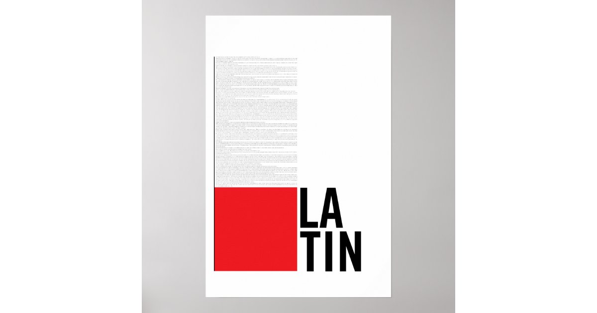 Latin Poster | Zazzle