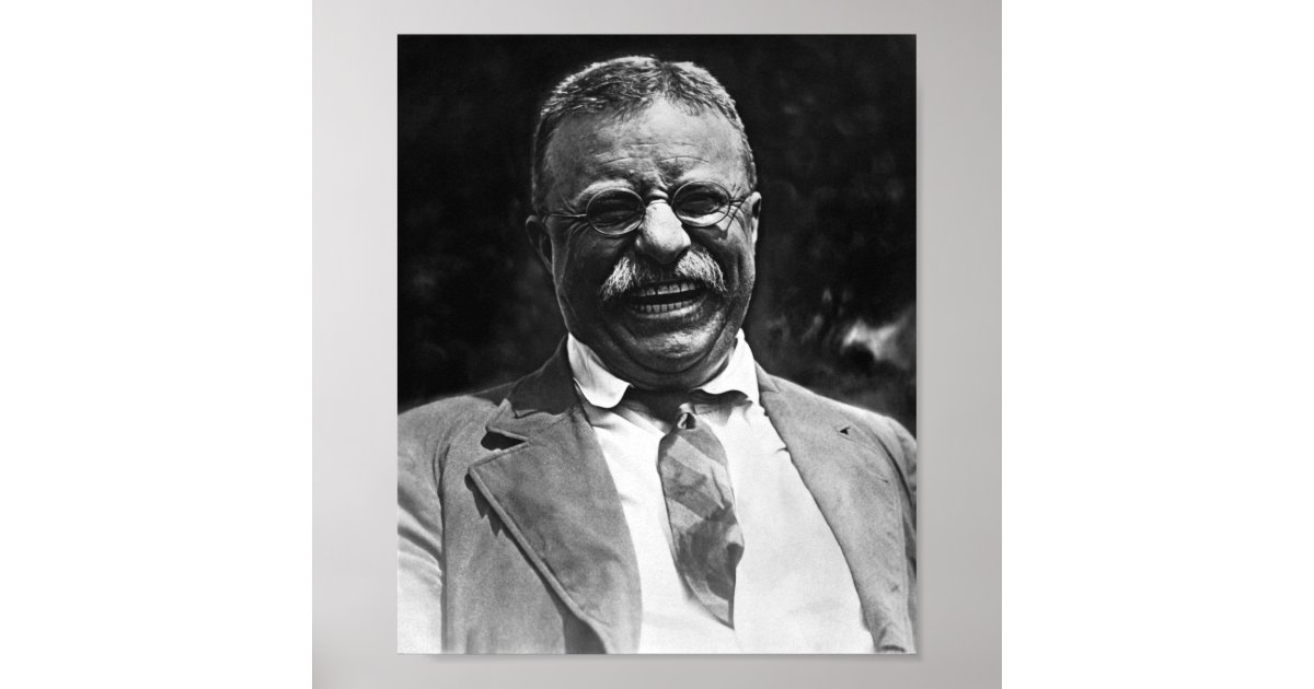 Laughing Theodore Roosevelt Photo Poster | Zazzle