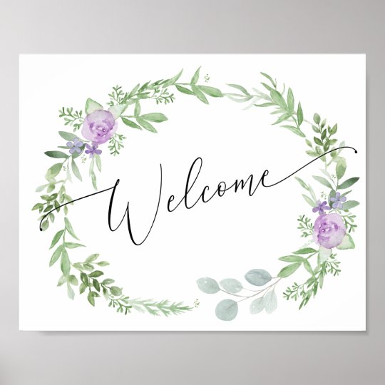 Lavender Welcome Sign - wedding orshower | Zazzle.co.uk