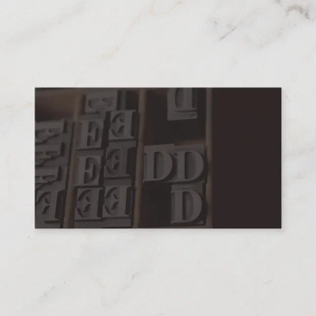lead letterpress type business card | Zazzle