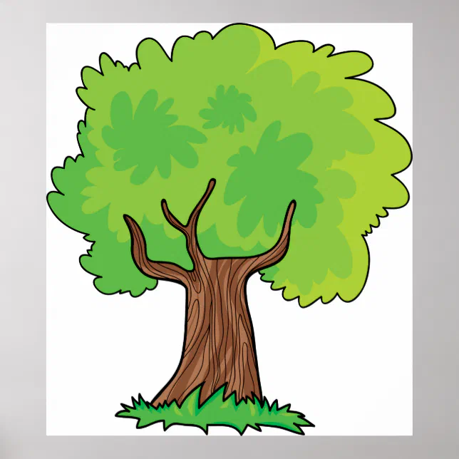 Leafy Tree Green Leaves Poster | Zazzle