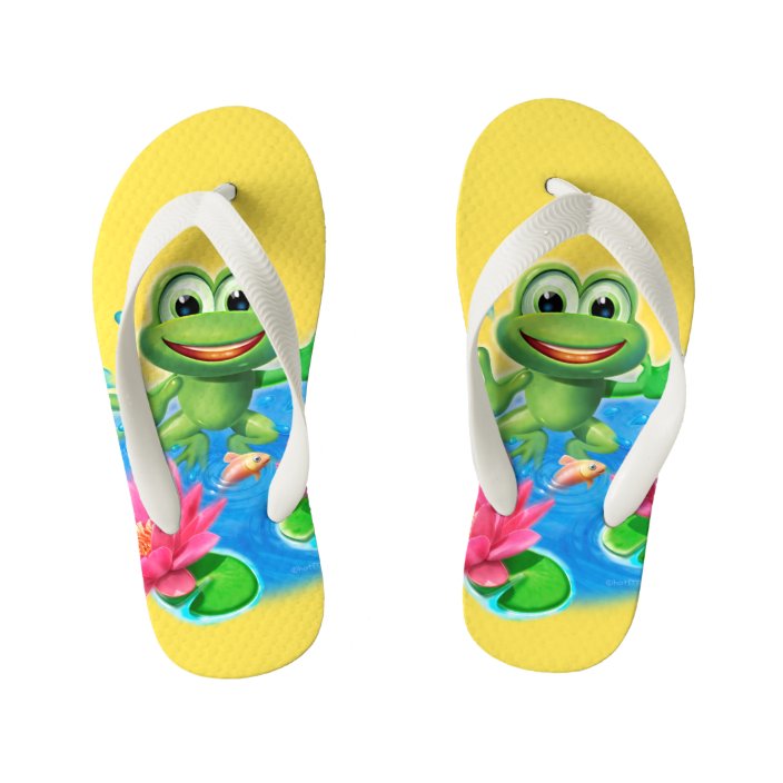 Leaping Frog colorful holiday kids Flip Flop | Zazzle.co.uk