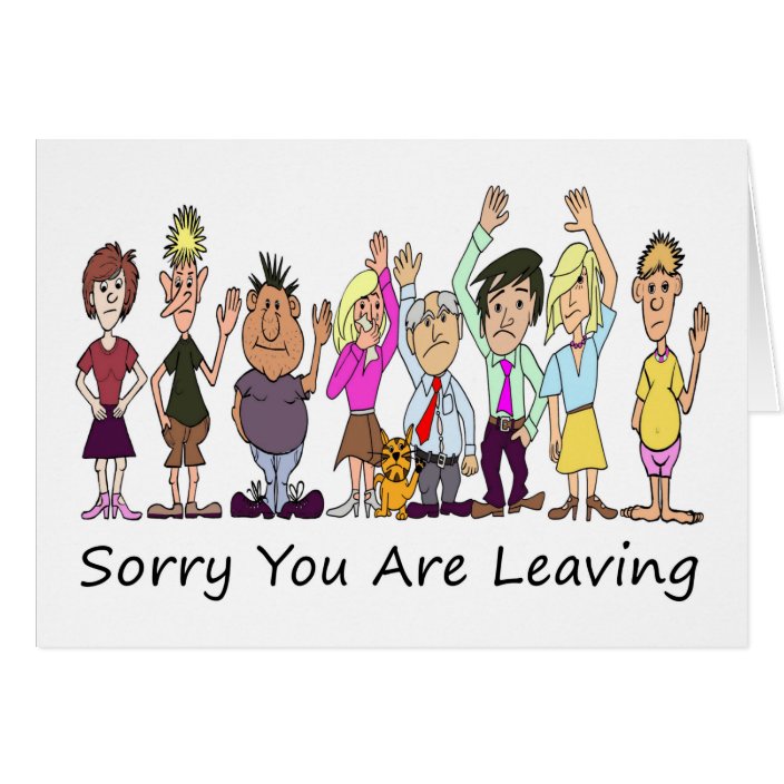 Leaving Cartoon Caricatures of Colleagues Waving | Zazzle.co.uk