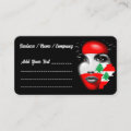 Lebanon Flag and Map on girl's face Business Card | Zazzle
