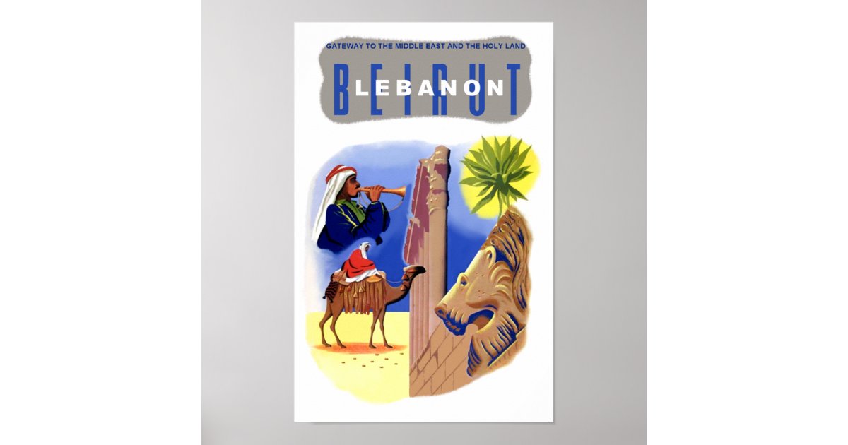 Lebanon travel poster | Zazzle