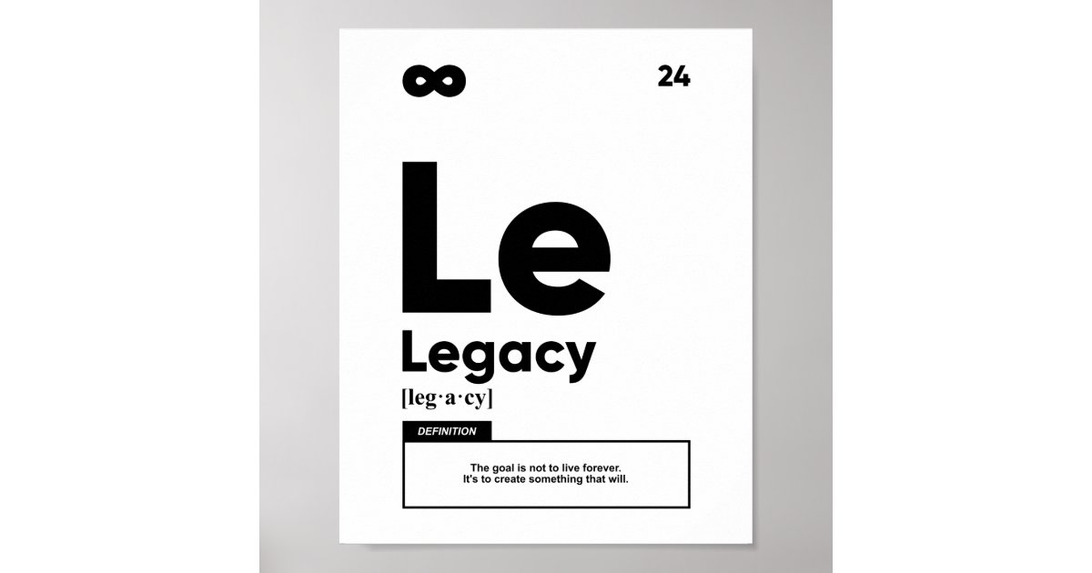 Legacy Definition | Motivational Poster | Zazzle