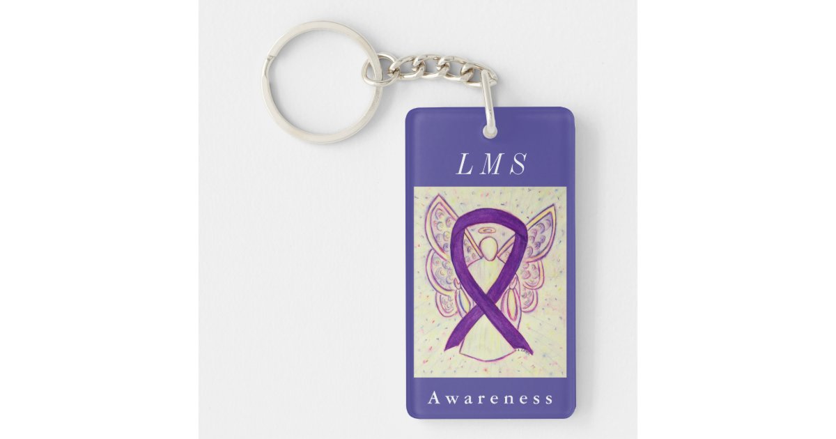 Leiomyasarcoma (LMS) Awareness Ribbon Keychain | Zazzle