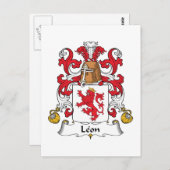 Leon Family Crest Postcard | Zazzle