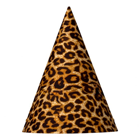 Leopard print cheetah animal print party hat | Zazzle.co.uk