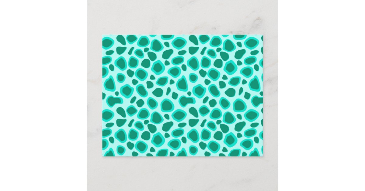 Leopard Print - Turquoise and Aqua Postcard | Zazzle