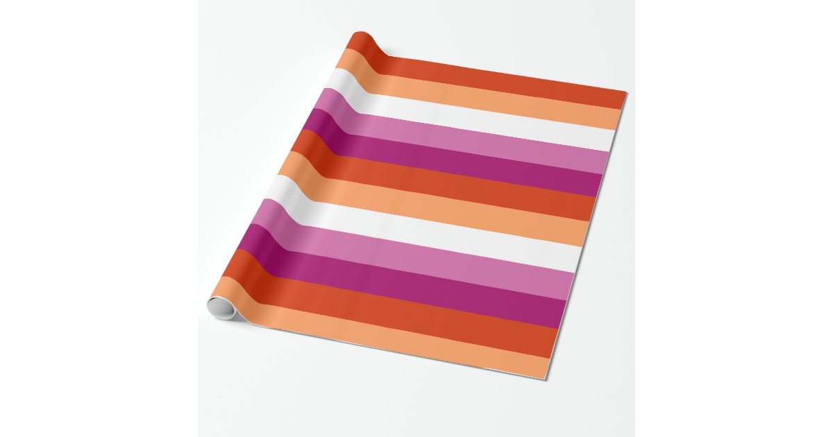 Lesbian Pride Flag LGBTQ Wrapping Paper | Zazzle