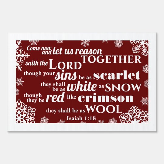 Let Us Reason Together Bible Verse Yard Garden Sign | Zazzle.co.uk