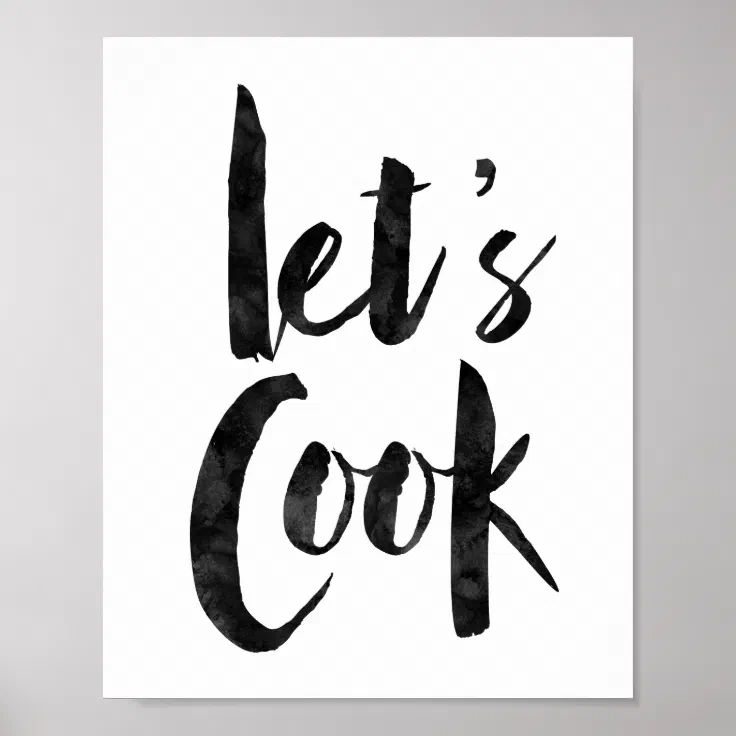 Let's Cook Poster | Zazzle