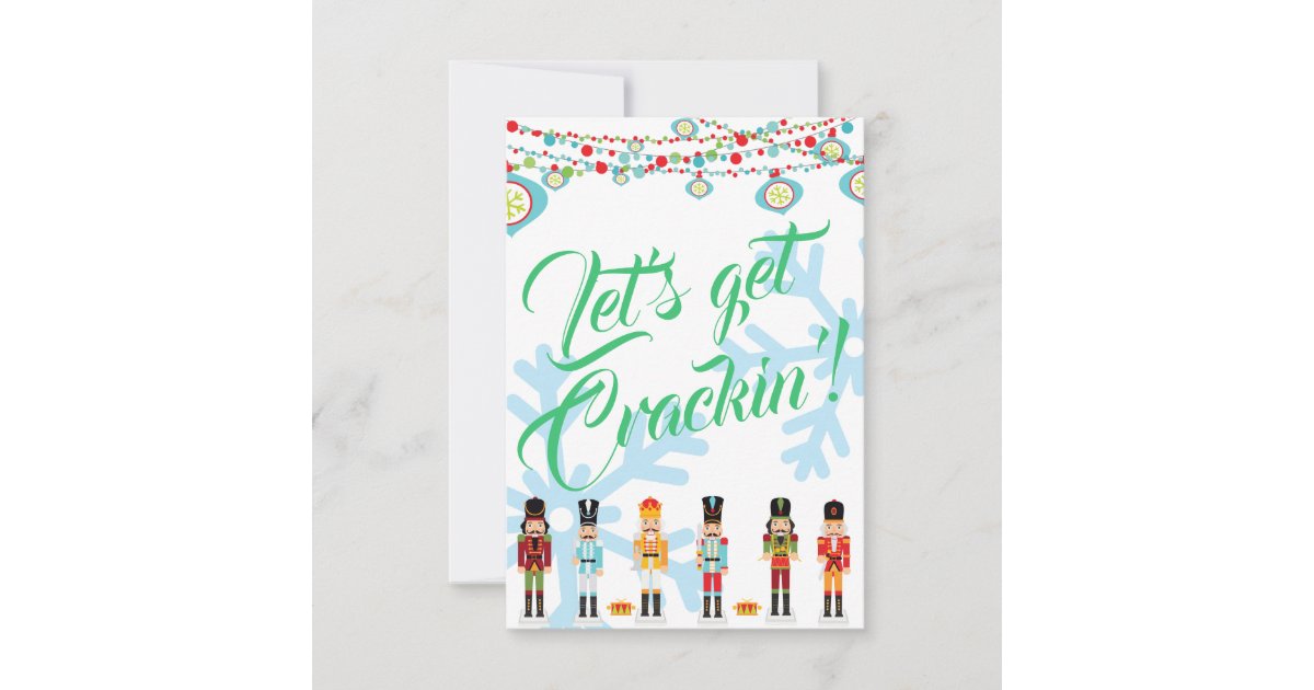 Let's Get Crackin' Christmas Party Invitation | Zazzle
