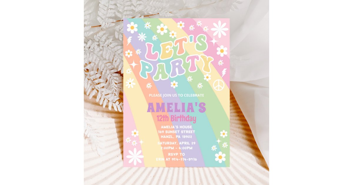 Let's party birthday invitation | Zazzle