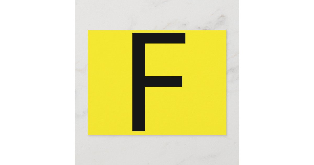 Letter F periodic table Postcard | Zazzle