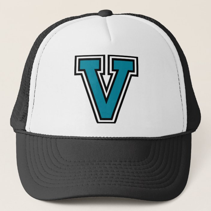 Letter "V" Monogram Initial Trucker Hat | Zazzle.co.uk