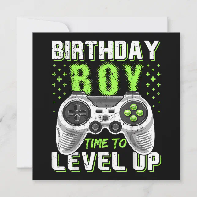 Level Up Birthday Boy Video Game Invitation | Zazzle