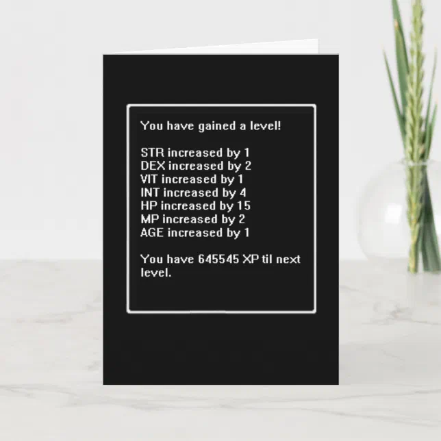 Level Up Birthday Card | Zazzle