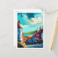 Lewes England Art Vintage Travel Illustration Postcard | Zazzle