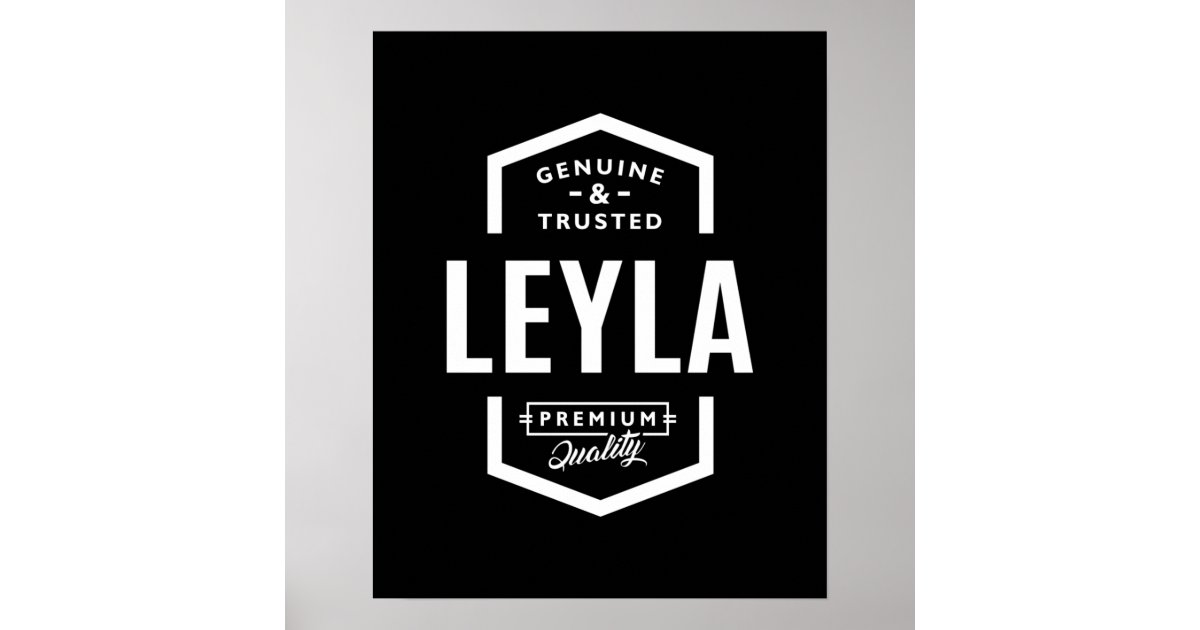 Leyla Personalised Name Birthday Poster | Zazzle