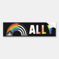 LGBT Ally Flag Progress Pride Flag Straight Ally Bumper Sticker | Zazzle