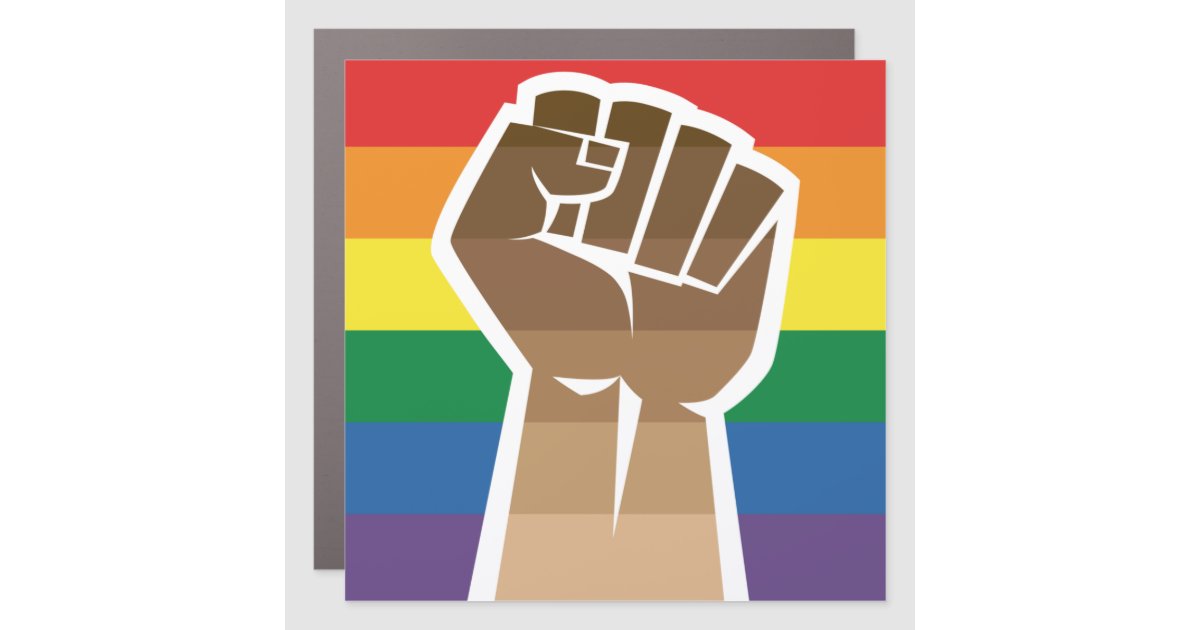 LGBT BLM Protest - Equality LGBTQ+ Anti-Racism Car Magnet | Zazzle