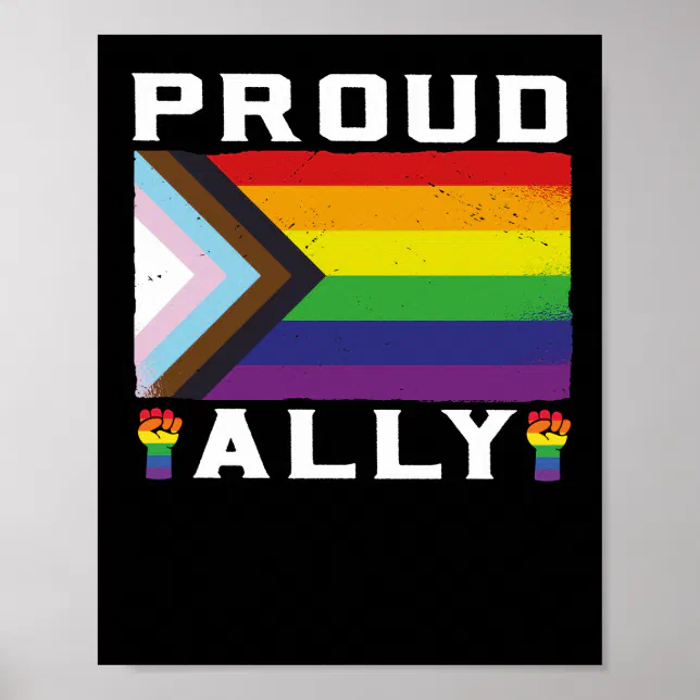 LGBT Gay Pride Month Proud Ally Poster | Zazzle