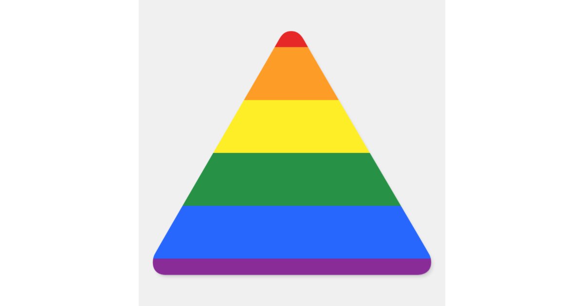 LGBT Gay Pride Rainbow Flag Stripe Triangle Sticker | Zazzle