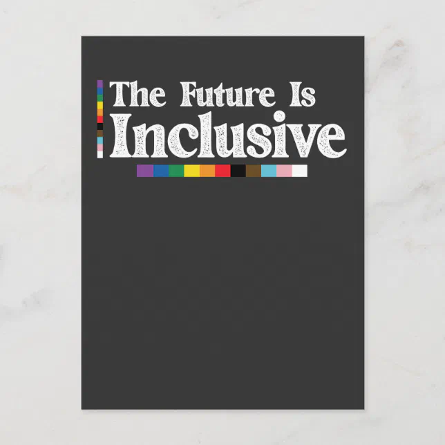 LGBT Pride The Future Is Inclusive Gay Lesbian Invitation Postcard | Zazzle