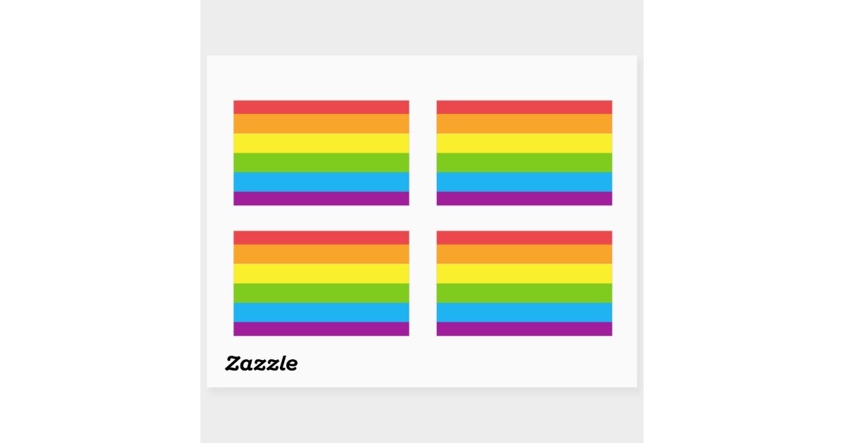 Lgbt Rainbow Flag Rectangular Sticker | Zazzle