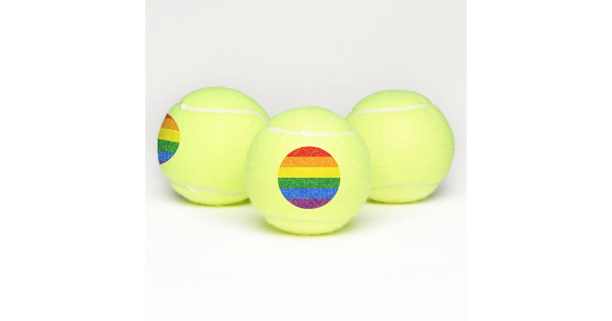 LGBT Rainbow Gay Pride Flag Tennis Balls | Zazzle