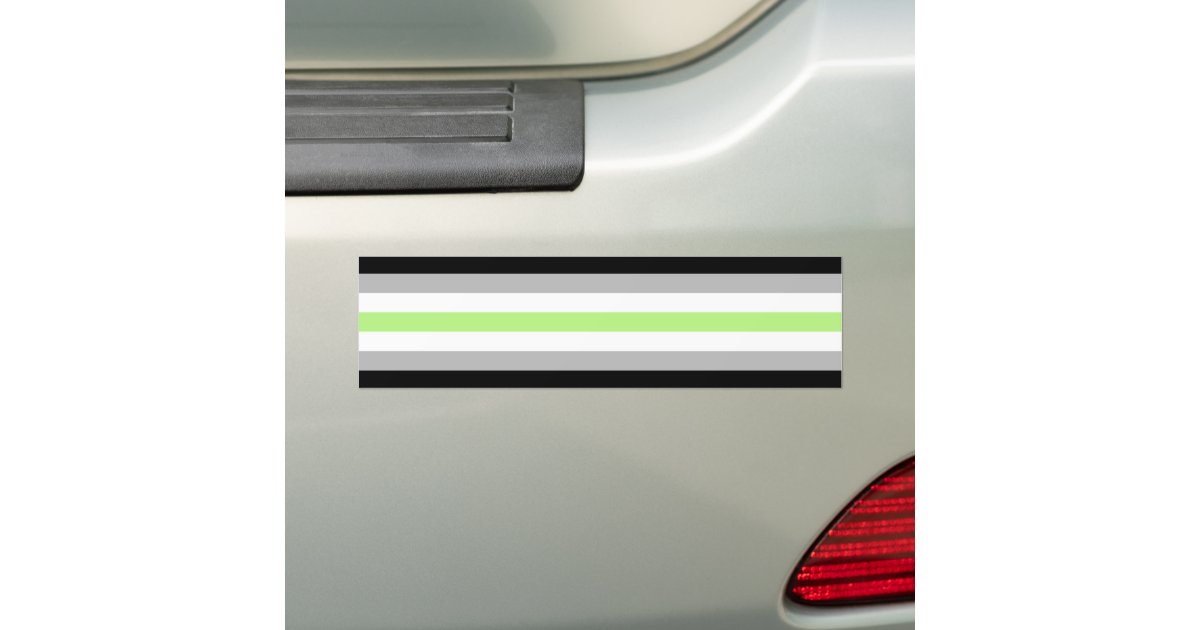 LGBTQ Agender Pride Flag Bumper Sticker | Zazzle