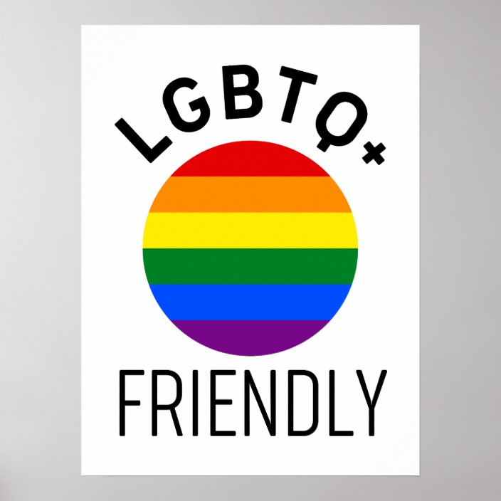 lgbtq friendly flag homosexual rainbow hope symbol poster | Zazzle.co.uk