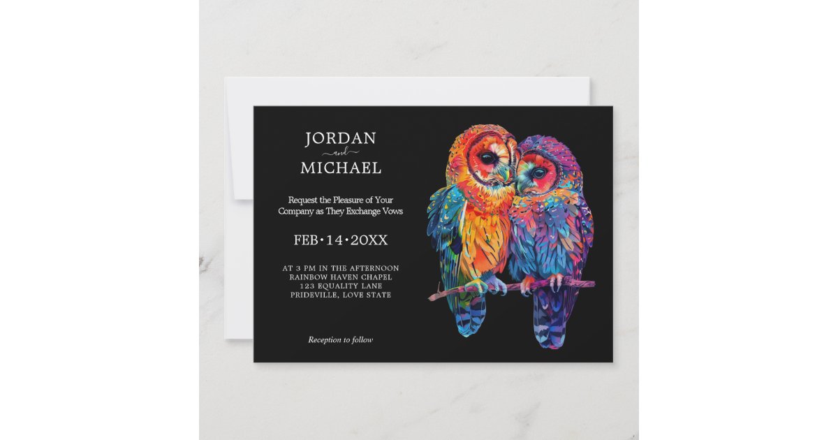 LGBTQ horizontal Eternal Unity wedding Invitation | Zazzle