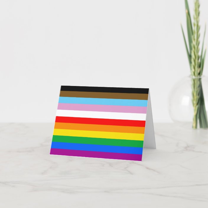 Lgbtq Inclusive Pride Flag Thank You Card Uk