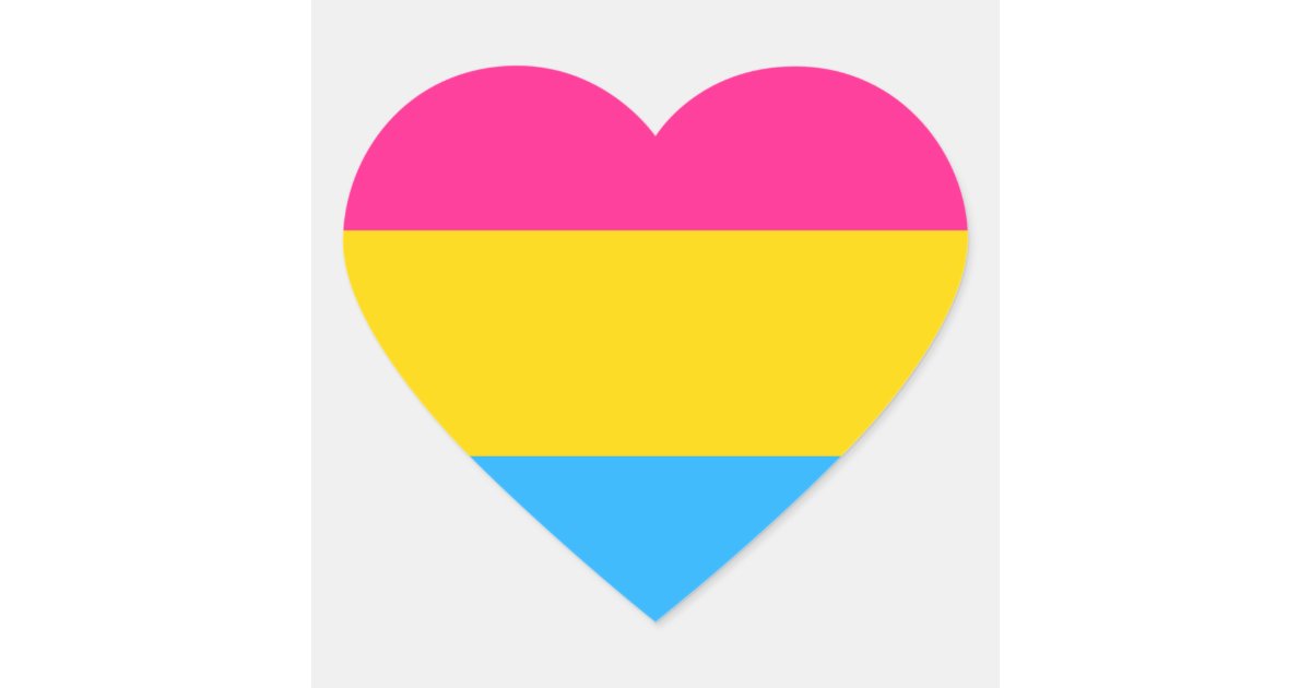 LGBTQ Pansexual Pride Flag Heart Sticker | Zazzle
