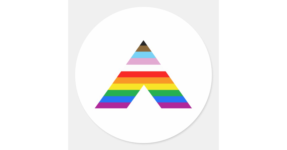 LGBTQ POC Ally Symbol Classic Round Sticker | Zazzle
