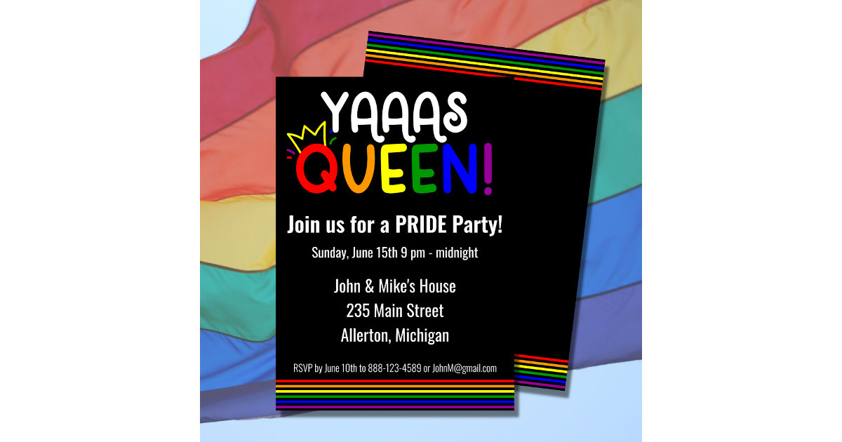 LGBTQ PRIDE Month Party Invitation | Zazzle