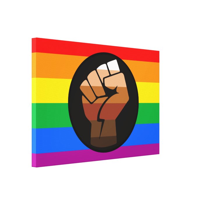 LGBTQ PRIDE (POC Fist Pride) Canvas Print | Zazzle.co.uk
