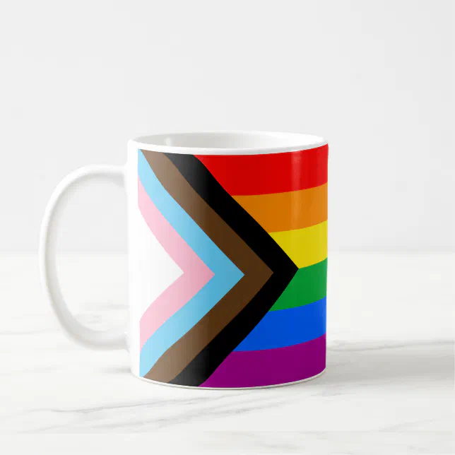 LGBTQ+ Progress Pride Flag Coffee Mug | Zazzle