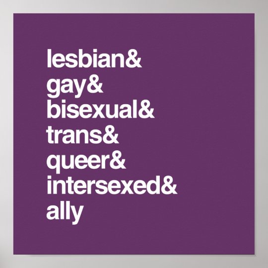 LGBTQI LIST POSTER | Zazzle.co.uk