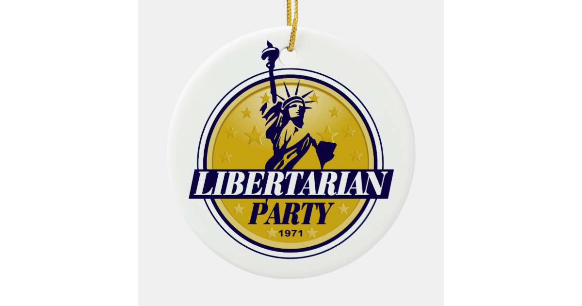Libertarian Political Party Logo Ceramic Tree Decoration | Zazzle