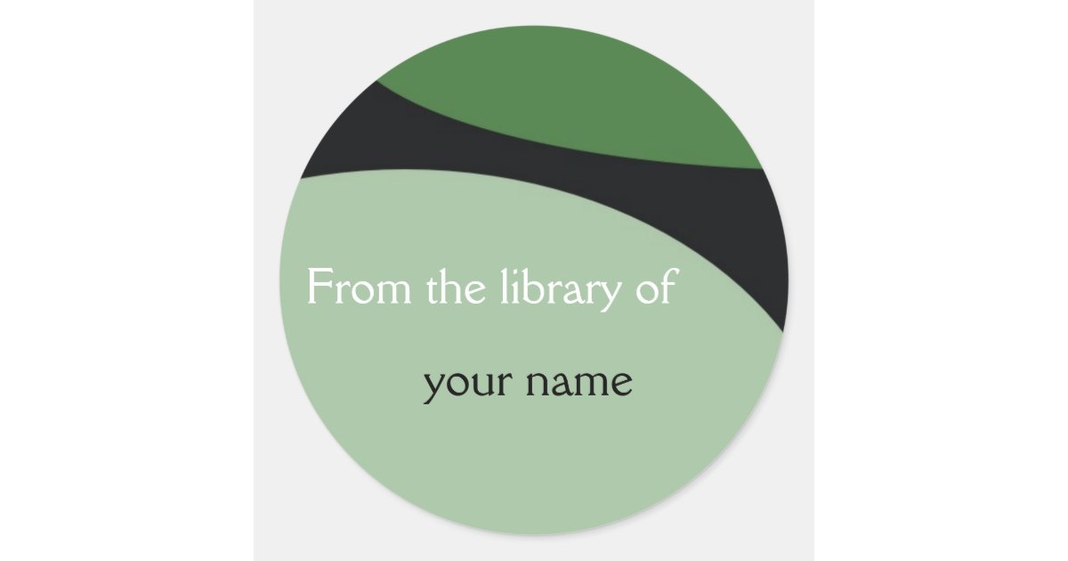 Library Bookplates Custom Classic Round Sticker | Zazzle
