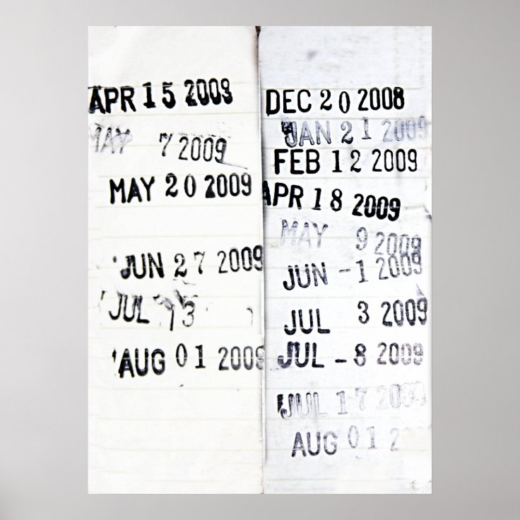 Library Date Stamp Poster | Zazzle