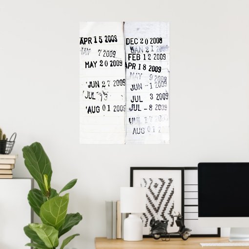 Library Date Stamp Poster | Zazzle