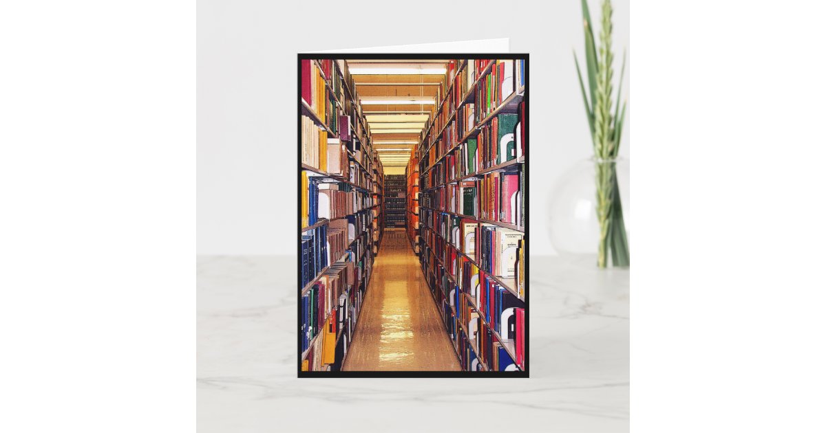 Library Stacks Card | Zazzle