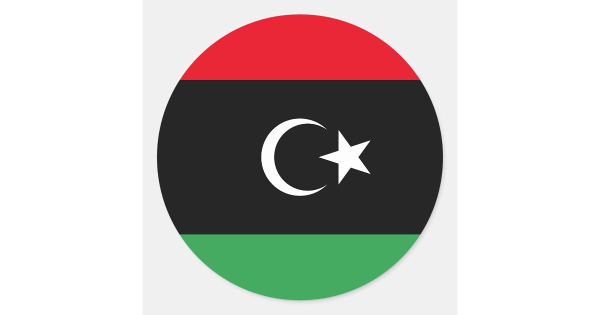 Libya (Libyan) Flag Classic Round Sticker | Zazzle