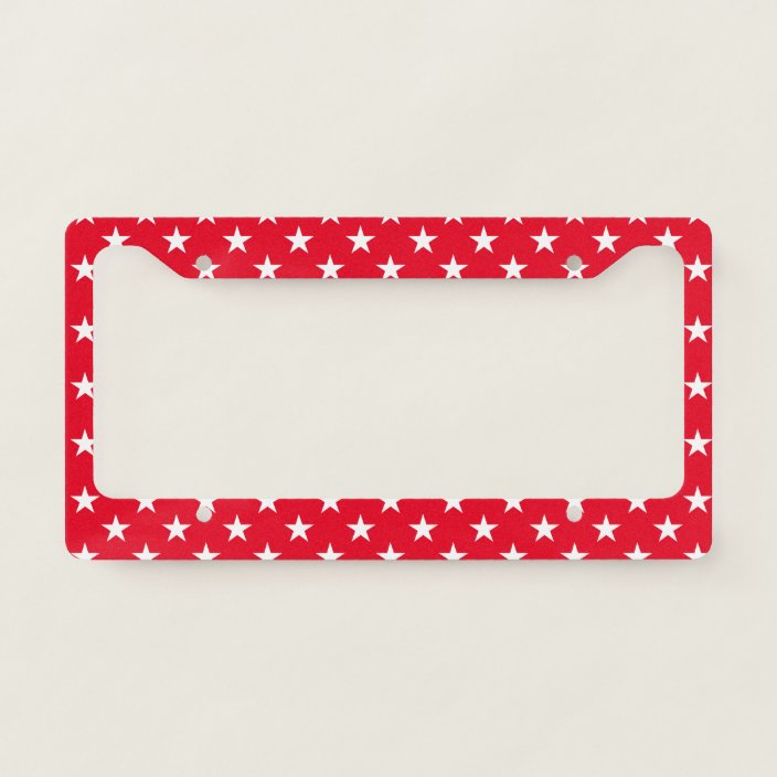License Plate-Patriotic Stars Licence Plate Frame | Zazzle